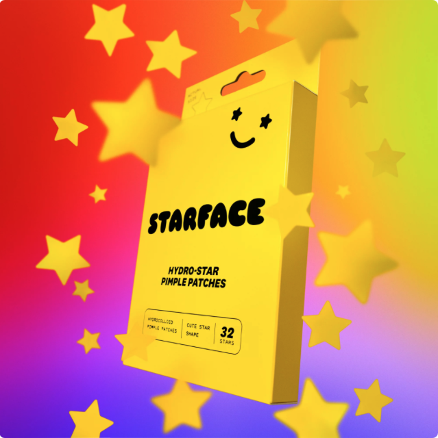 Starface Yellow Hydro-Star Pimple Patches 32 Count for All Skin Types ...