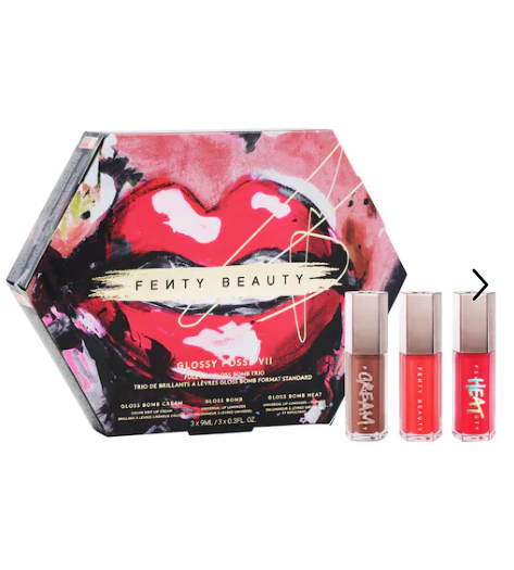 Fenty Beauty by Rihanna Glossy Posse VII Full-Size Gloss Bomb Trio ...